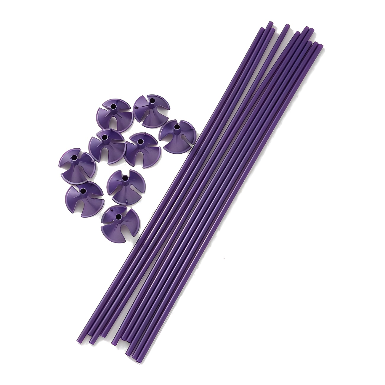 Tige de ballon colorée et support pour ballon de 40 cm - 10 pcs. par 1,75